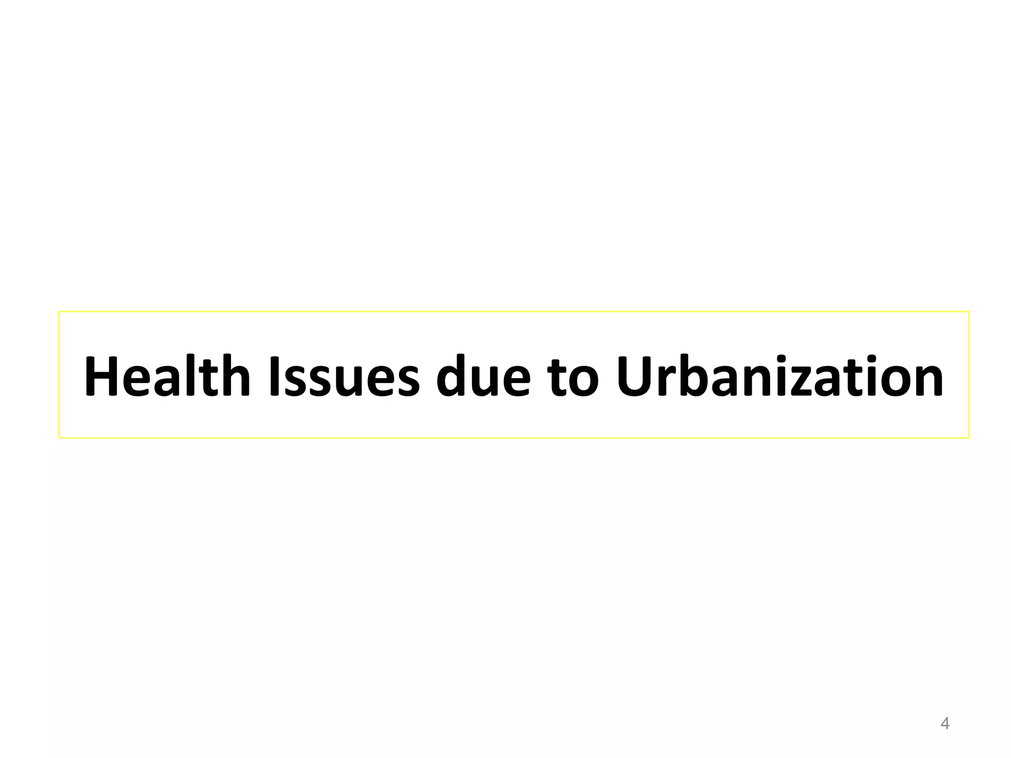 Urban Health Issues in India | PPTX