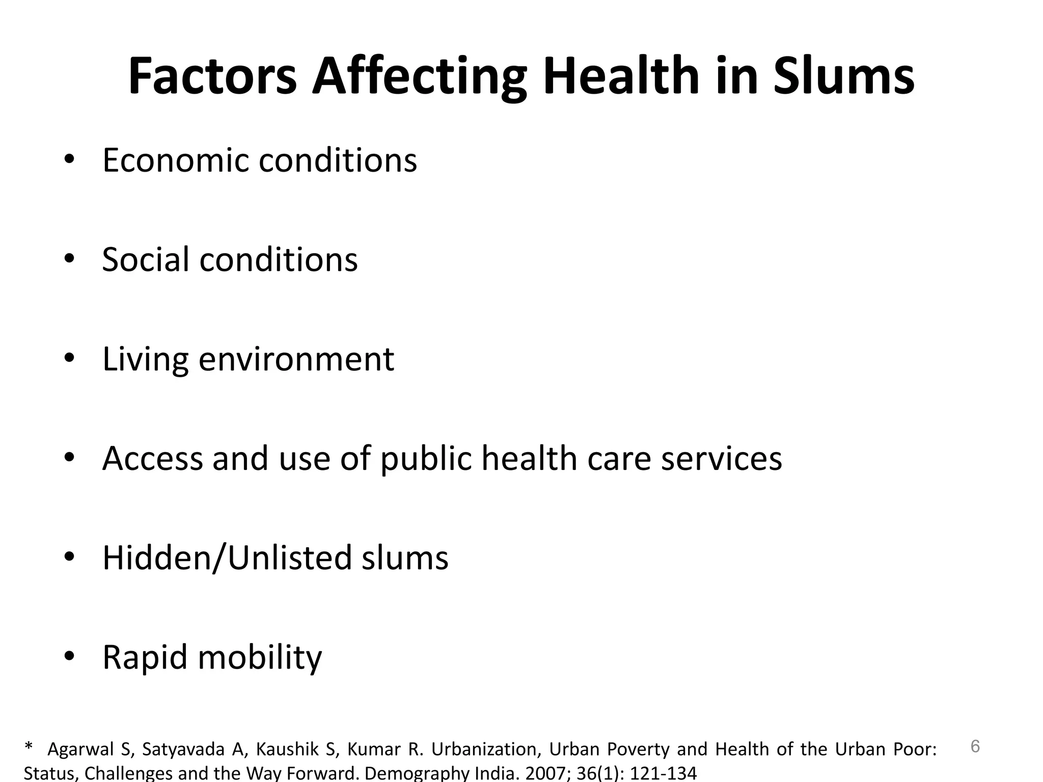 Urban Health Issues in India | PPTX