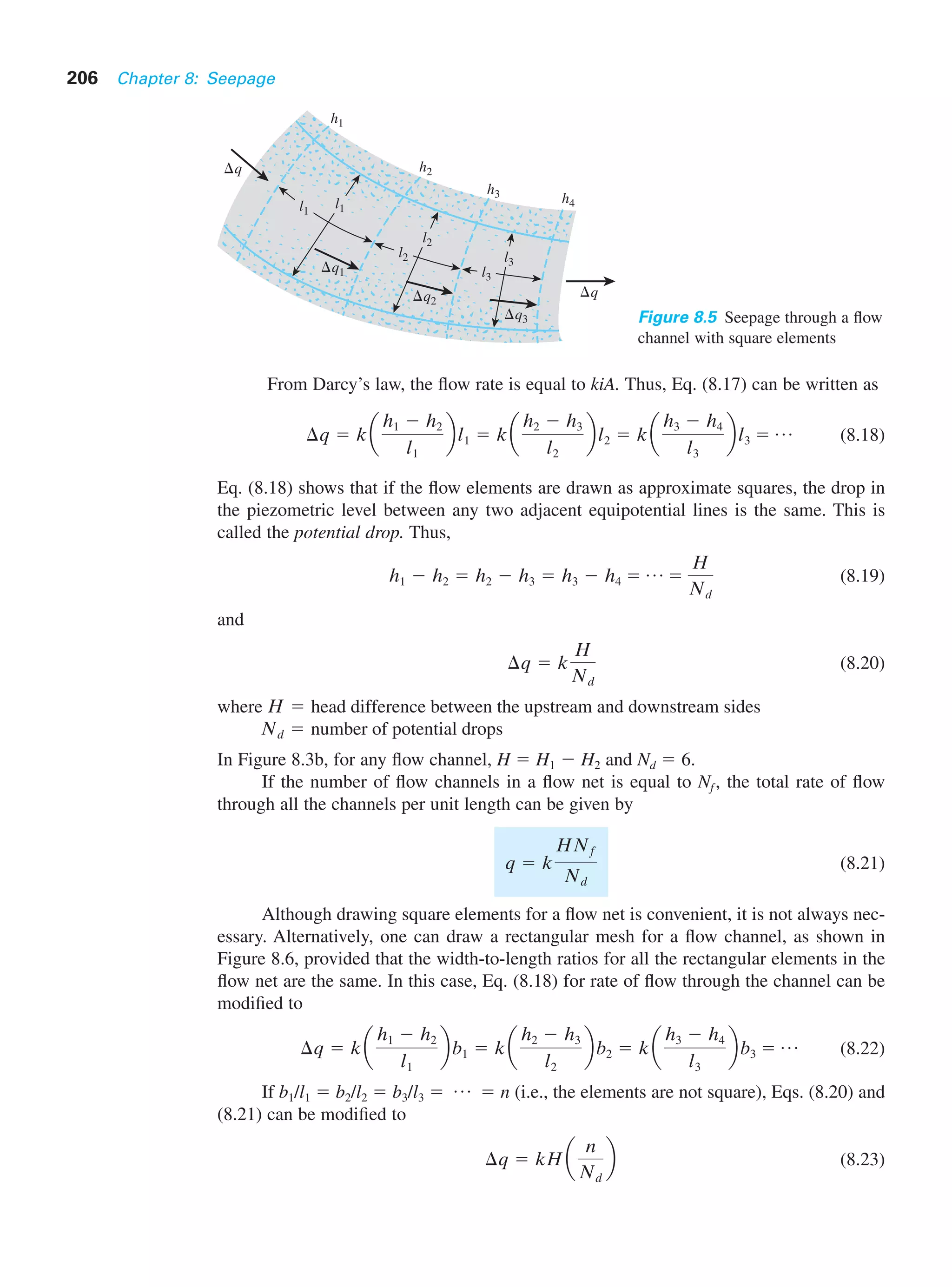 Geotechnical Engineering-I [Lec #27A: Flow Calculation From Flow Nets] | PDF