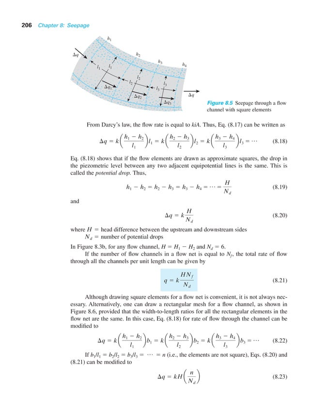 Geotechnical Engineering-I [Lec #27A: Flow Calculation From Flow Nets ...