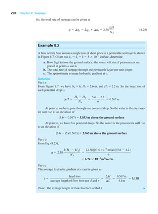 Geotechnical Engineering-I [Lec #27A: Flow Calculation From Flow Nets ...