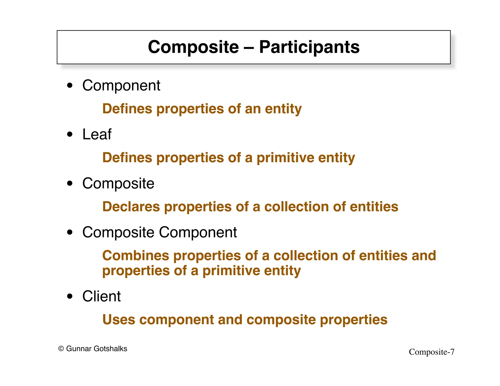 Structure-Composite Structure deign pattern model fact | PPT