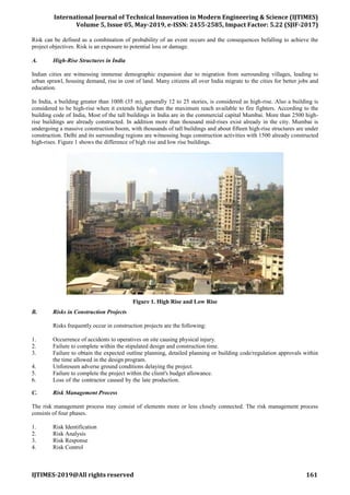 RISK MANAGEMENT IN HIGH RISE CONSTRUCTION PROJECTS IN SURAT CITY | PDF