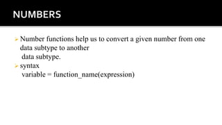 27. mathematical, date and time functions in VB Script | PPT