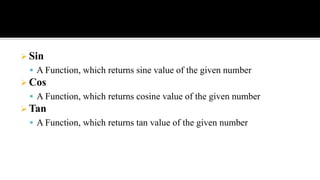 27. mathematical, date and time functions in VB Script | PPT