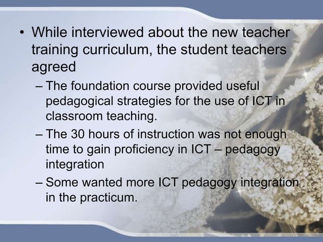 Computers in Education - Integrating ICTs in teacher training | PPSX