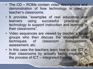 Computers in Education - Integrating ICTs in teacher training | PPSX