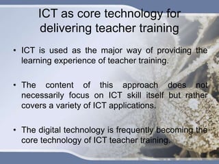 Computers in Education - Integrating ICTs in teacher training | PPSX