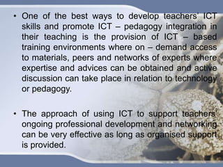 Computers in Education - Integrating ICTs in teacher training | PPSX