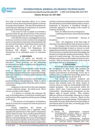 Pedagogical basis of interdisciplinary communication in the educational ...