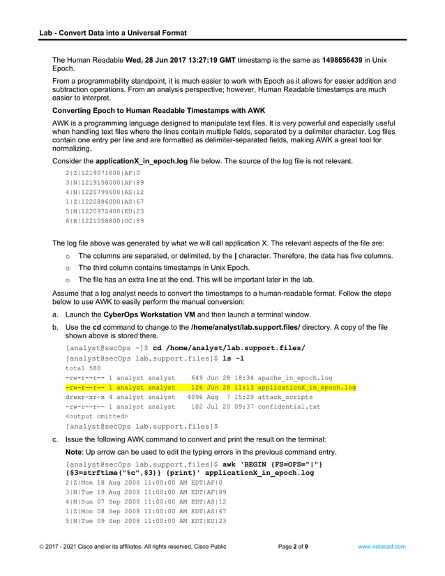 27.1.5 lab convert data into a universal format | PDF | Internet | Computing
