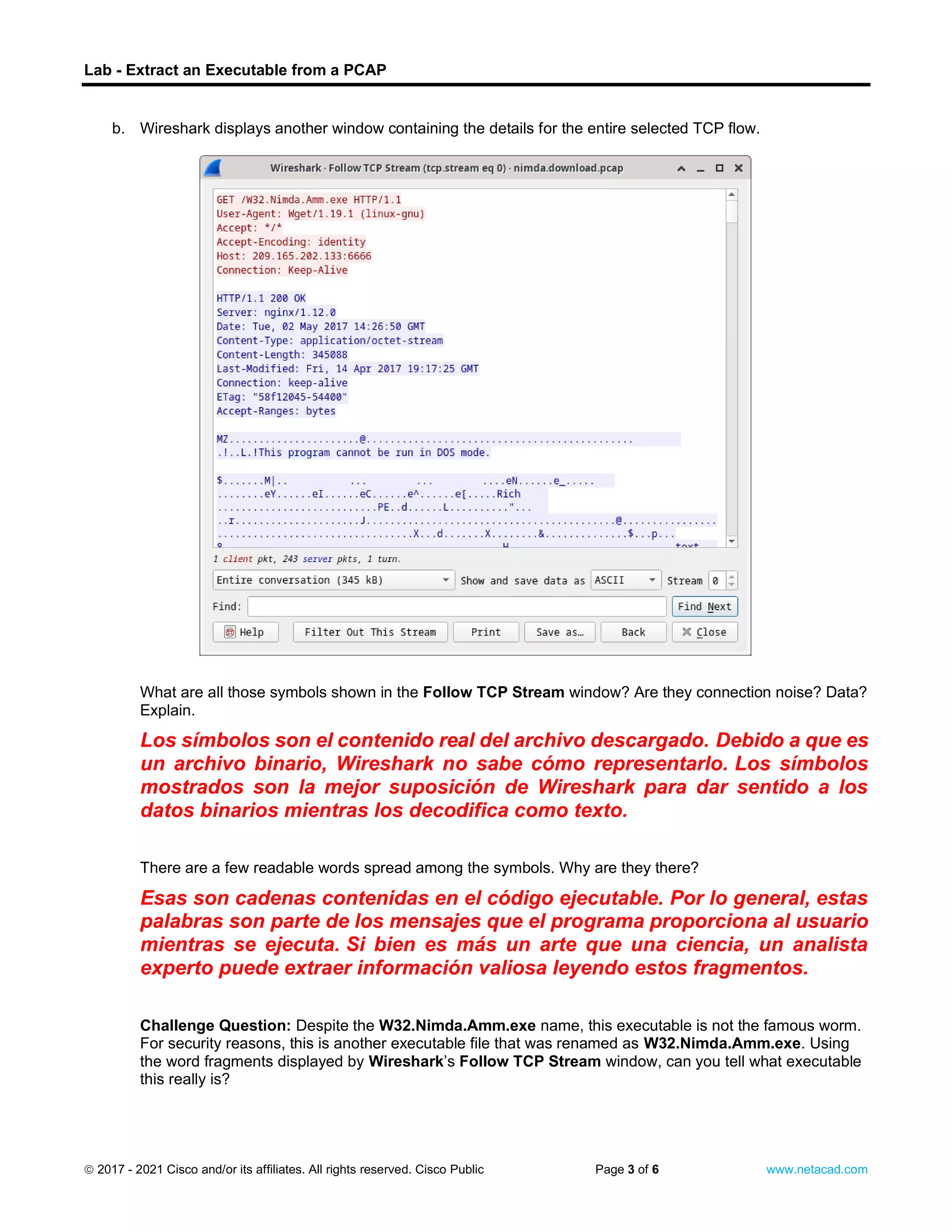 27.2.10 lab extract an executable from a pcap | PDF