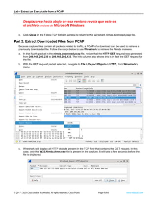 27.2.10 lab extract an executable from a pcap | PDF