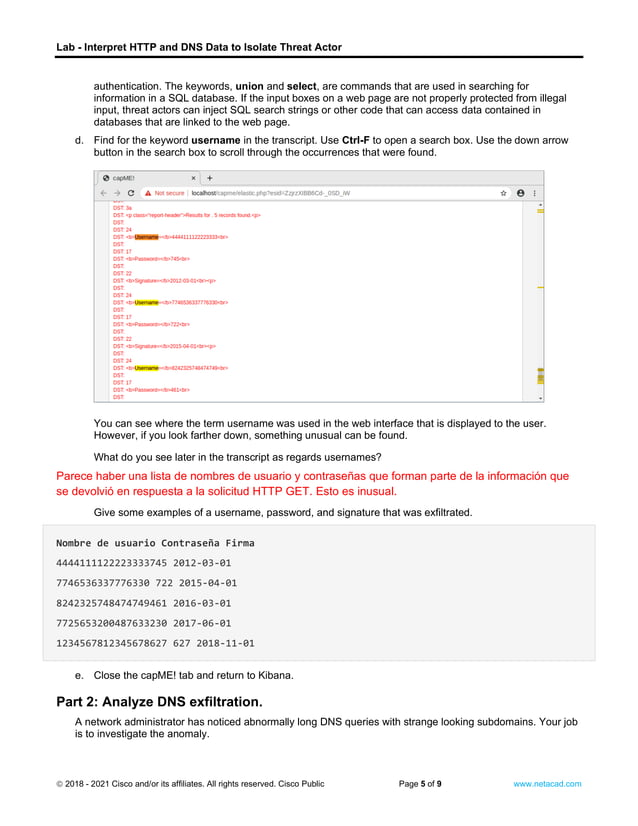27.2.12 lab interpret http and dns data to isolate threat actor | PDF