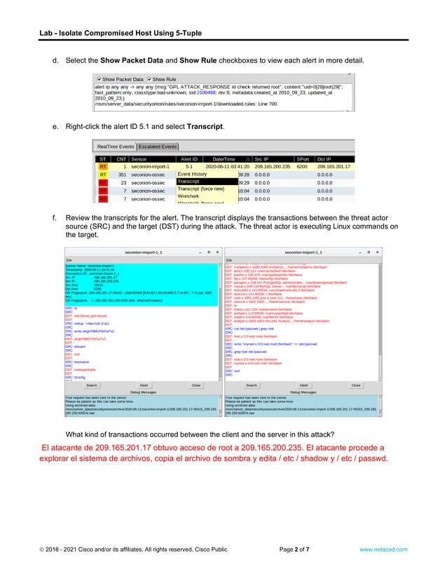 27.2.14 lab isolate compromised host using 5-tuple | PDF | Operating Systems | Computer Software ...