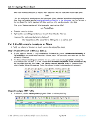 27.2.15 lab investigating a malware exploit | PDF | Web Design and HTML | Internet