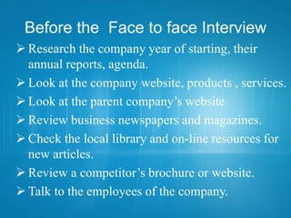 2 & 7.FACE-FACE INTERVIEW.ppsx