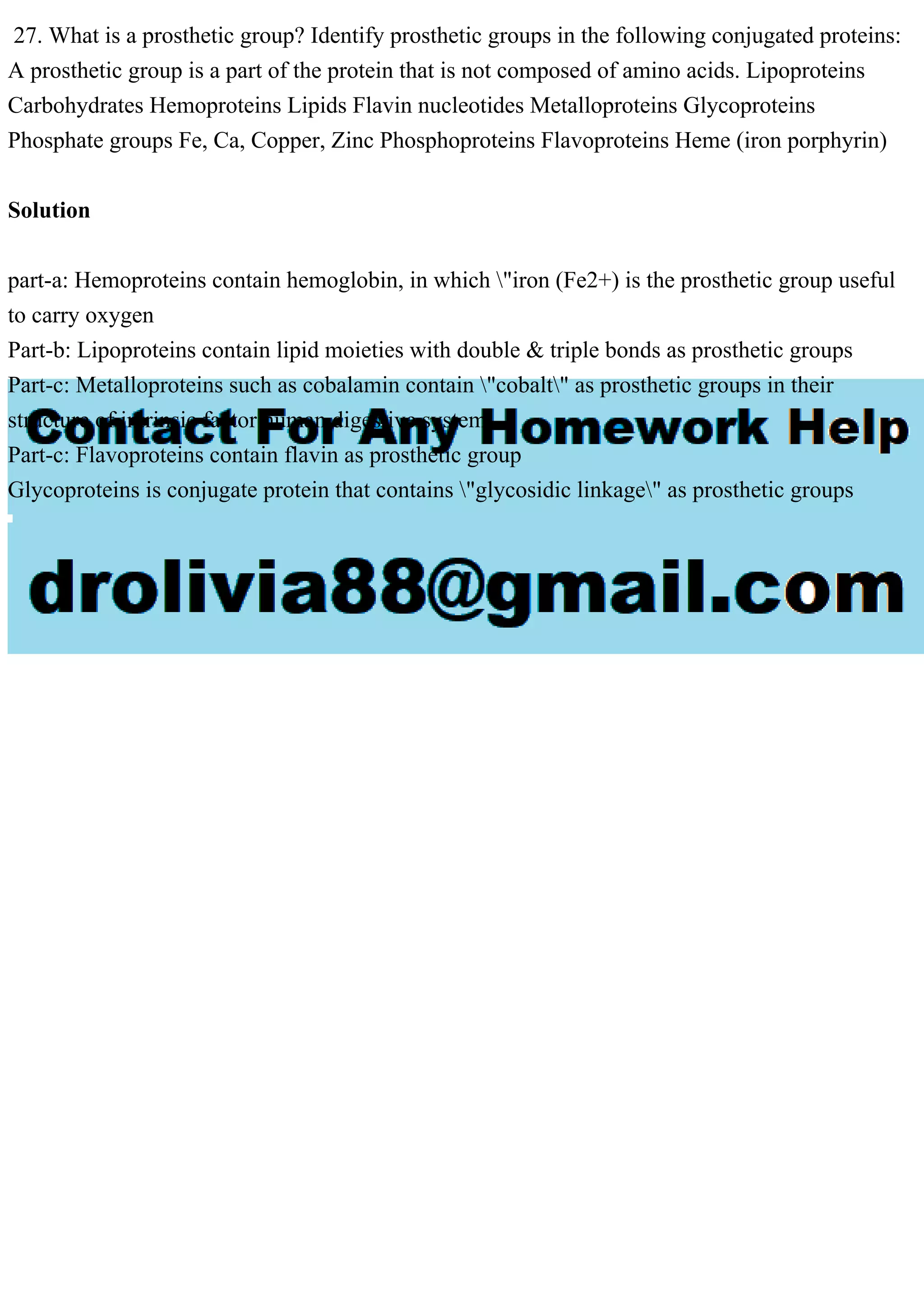 27. What is a prosthetic group Identify prosthetic groups in the fol.pdf