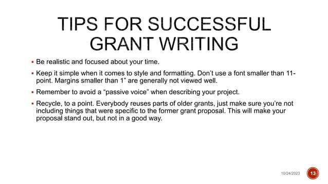 GRANT WRITING.pptx | Student Financial Aid | Financial Assistance