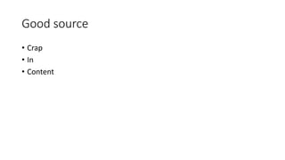 Crap slideshow for downloading, don't use it | PPT