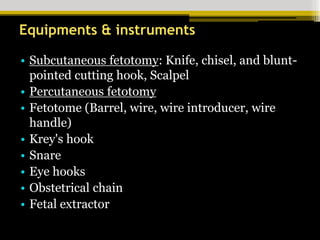 27. Fetotomy in Cadavers pdf veterinary obstetrics | PDF