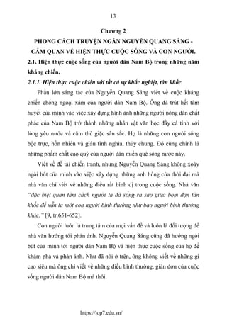 Luận văn Phong cách truyện ngắn Nguyễn Quang Sáng | PDF