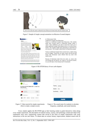 Indonesian national assessment support: Can RE-STEM Android app improve students’ scientific ...