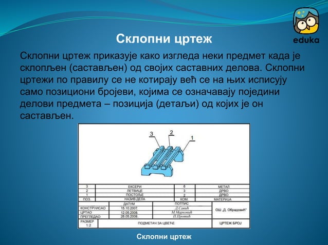 Crtanje tehnickog crteza | PPTX