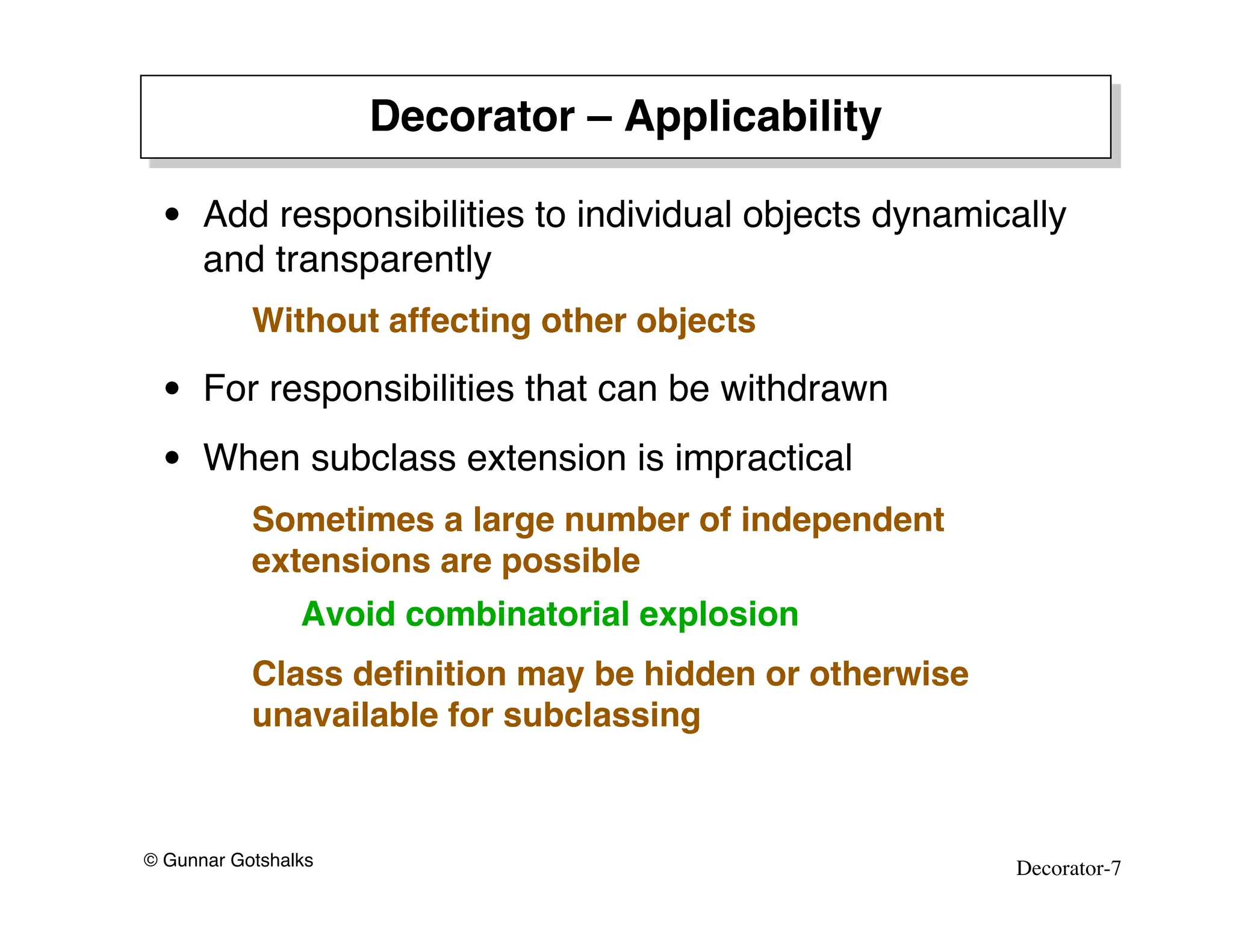 Structure-Decorator deign pattern model fact | PDF