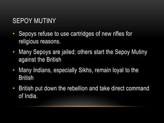 27.4 british imperialism in india | PPTX