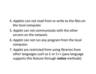 27 applet programming | PPT