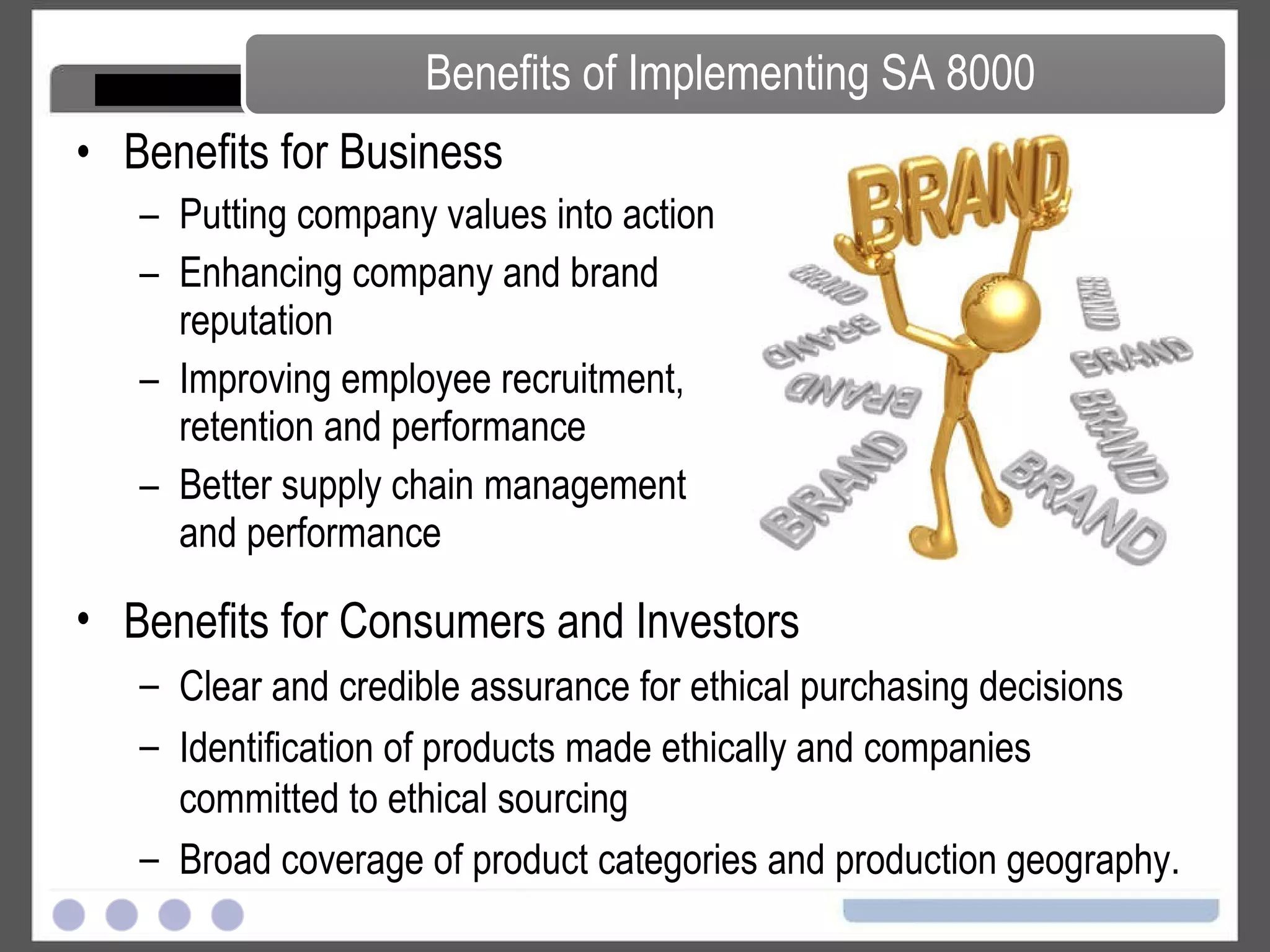 Corporate Social Accountability Management - SA 8000 | PPT