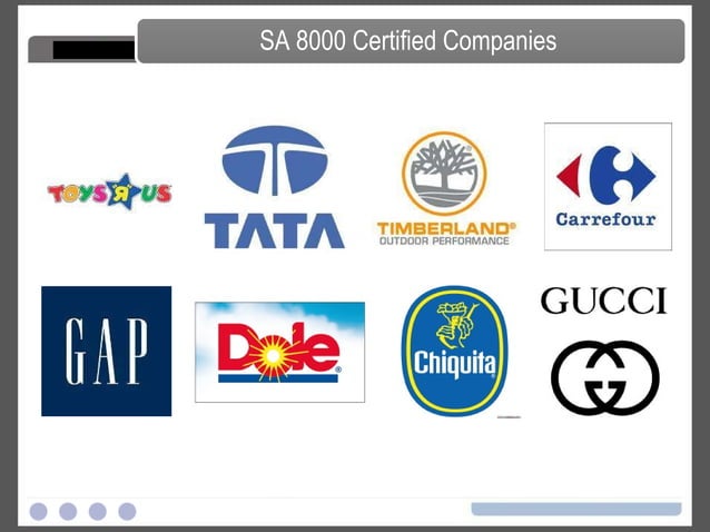 Corporate Social Accountability Management - SA 8000 | PPT | Business ...