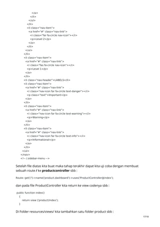 integrasi template admin lte terbaru dengan laravel 7 | PDF