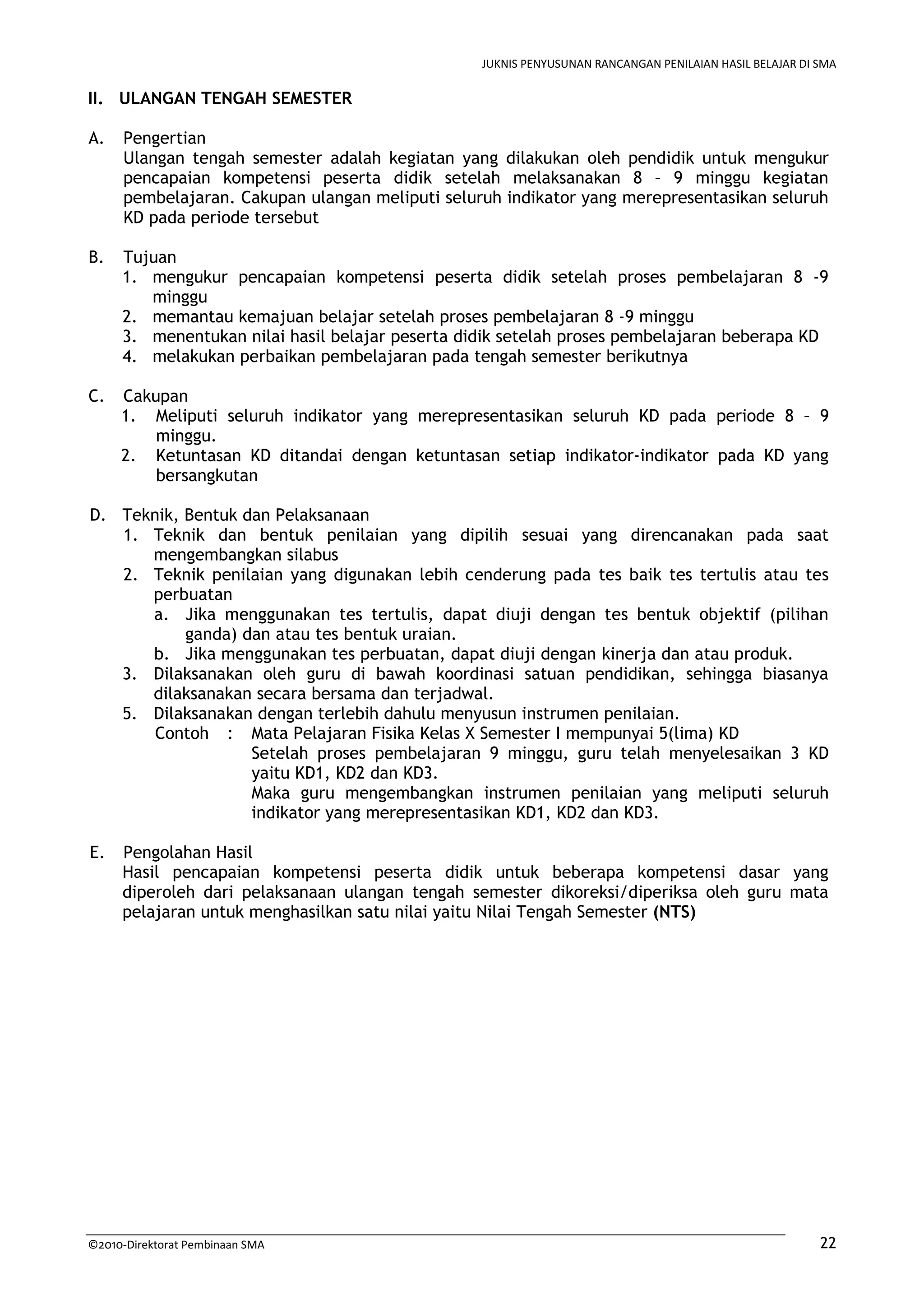 27 juknis-penyusunan-rancangan-penilaian-hasil-belajar- isi-revisi-_1904 | PDF