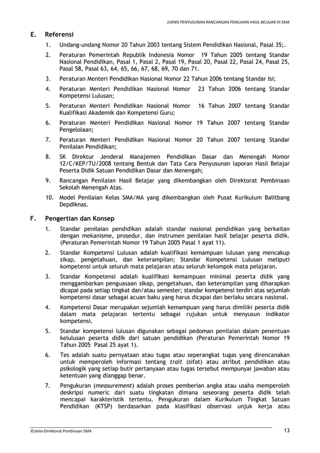 27 juknis-penyusunan-rancangan-penilaian-hasil-belajar- isi-revisi-_1904 | PDF