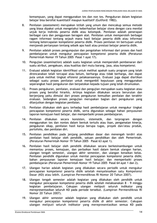 27 juknis-penyusunan-rancangan-penilaian-hasil-belajar- isi-revisi-_1904 | PDF