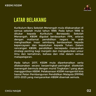 KBSM vs KSSM (Sekolah Menengah) | PDF