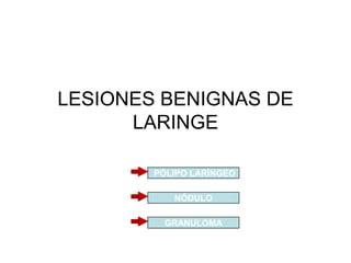27. lesiones benignas de laringe | PPTX