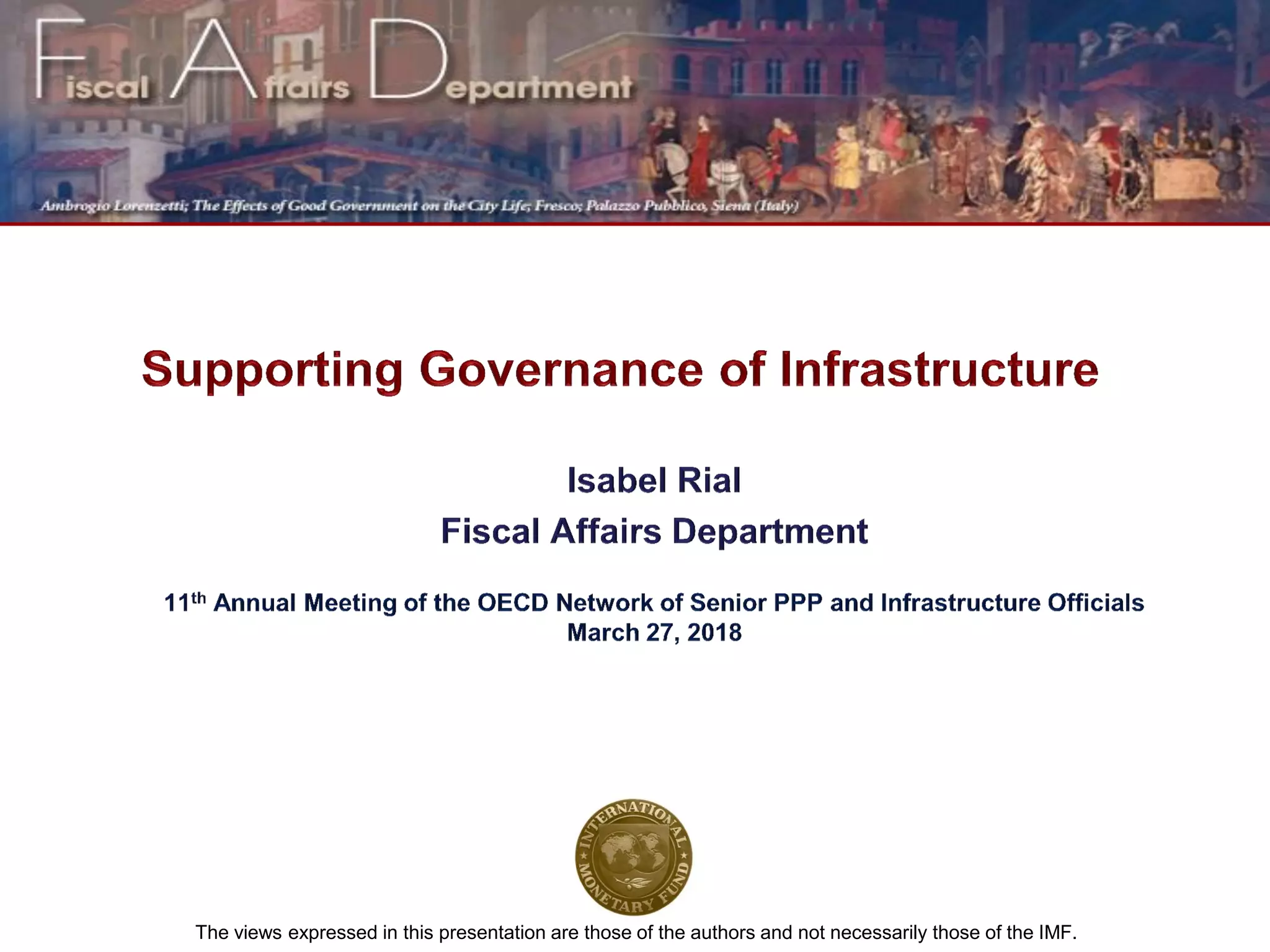 New developments in the infrastructure space in OECD countries - Isabel ...