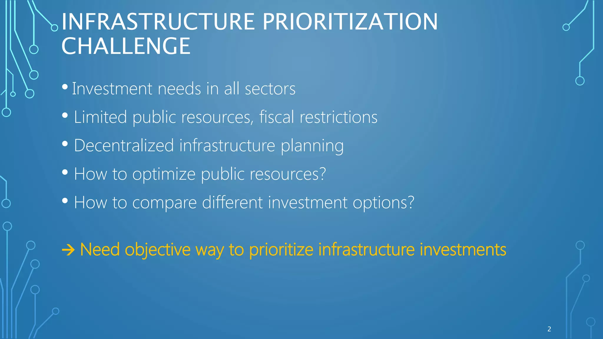 Prioritisation and selection of public investment projects - Laurence ...