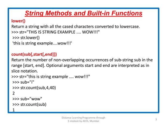 Python String Module Number 27 With Examples Ppt