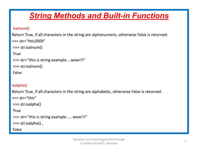 Python String Module Number 27 With Examples Ppt
