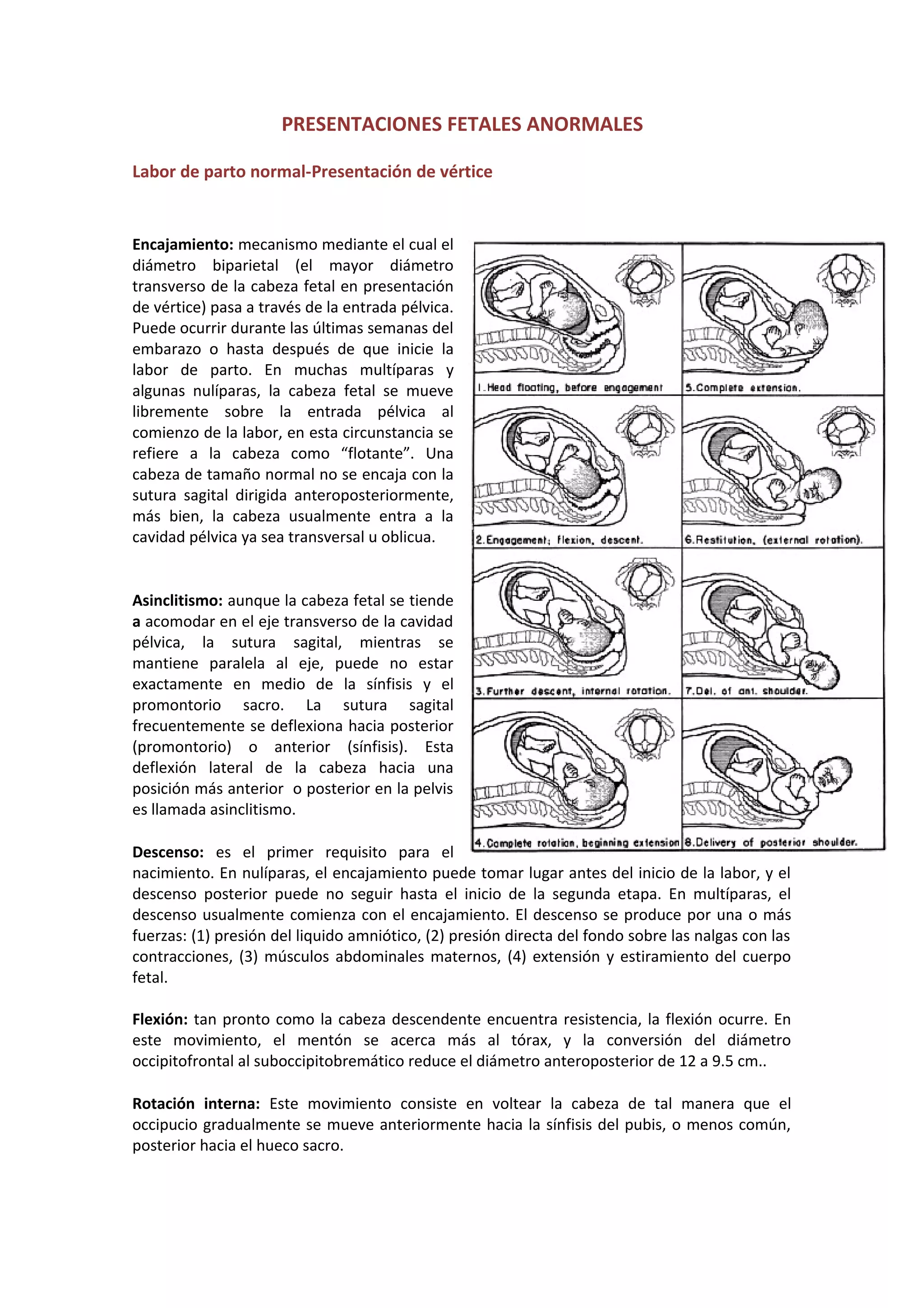 27.presentaciones fetales anormales | PDF