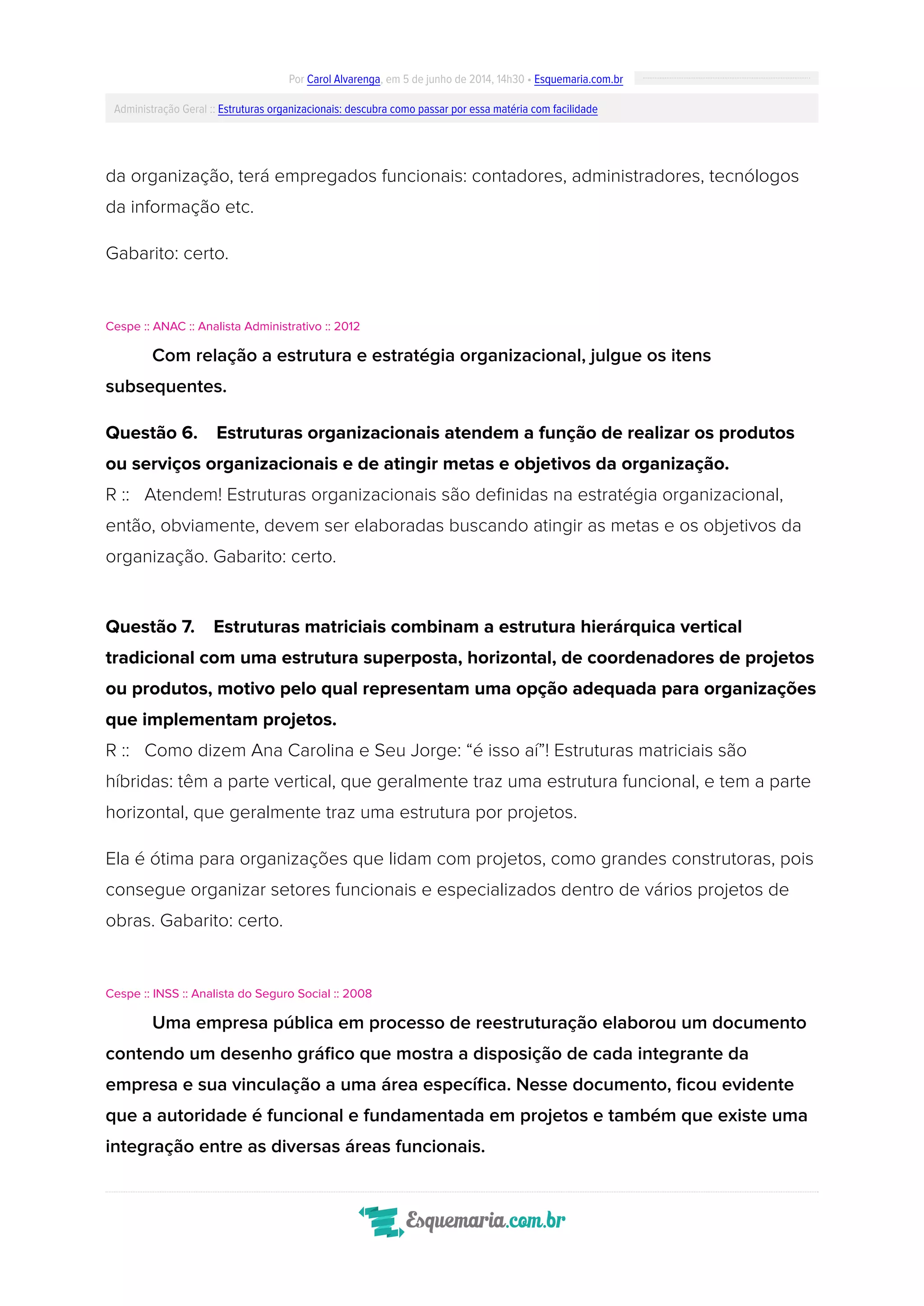 27 questoes-comentadas-estruturas-organizacionais | PDF