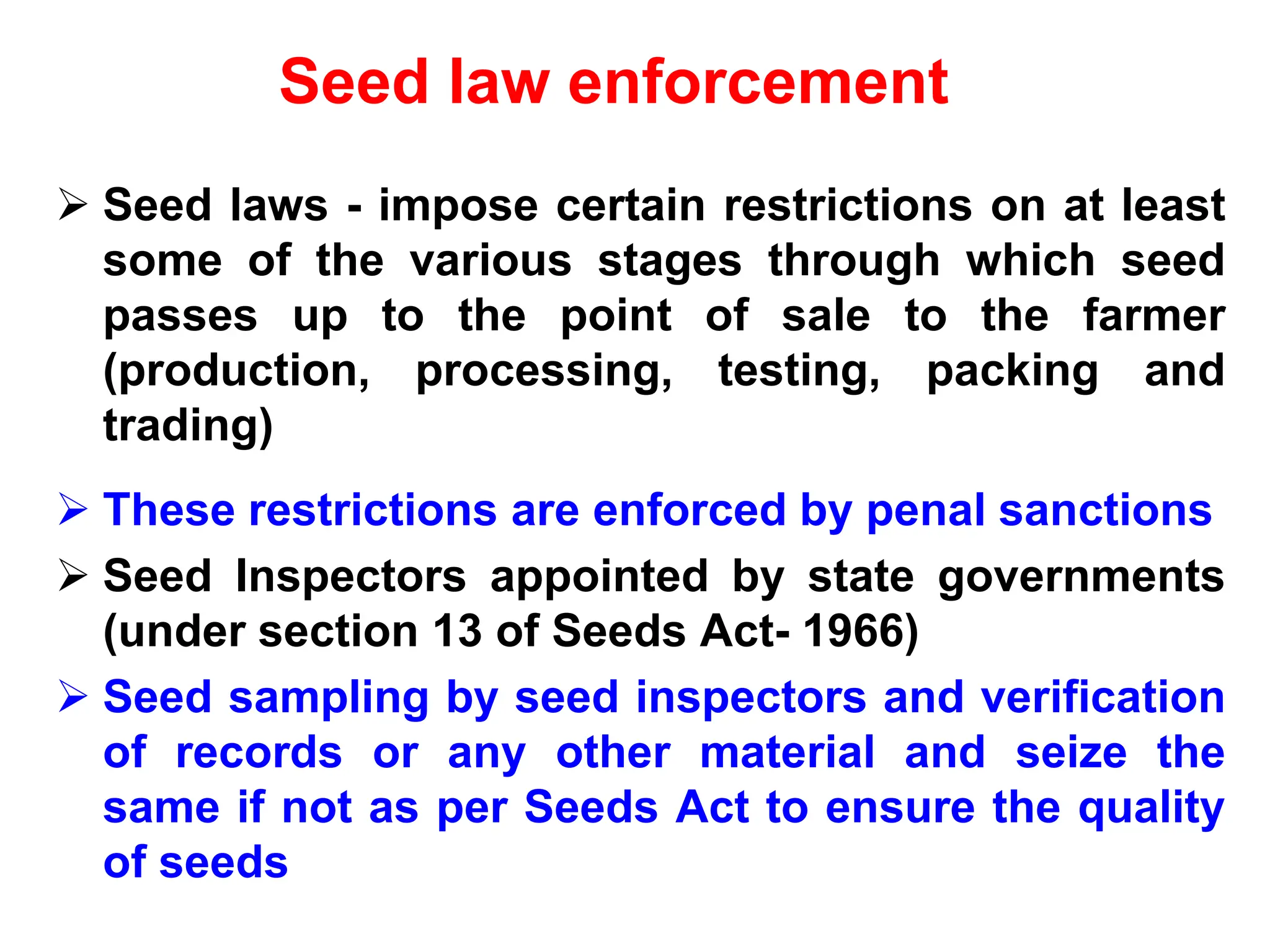 27- Seeds act and rules (1).ppt for the production | PPT