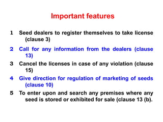 27- Seeds act and rules (1).ppt for the production | PPT