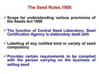 27- Seeds act and rules (1).ppt for the production | PPT