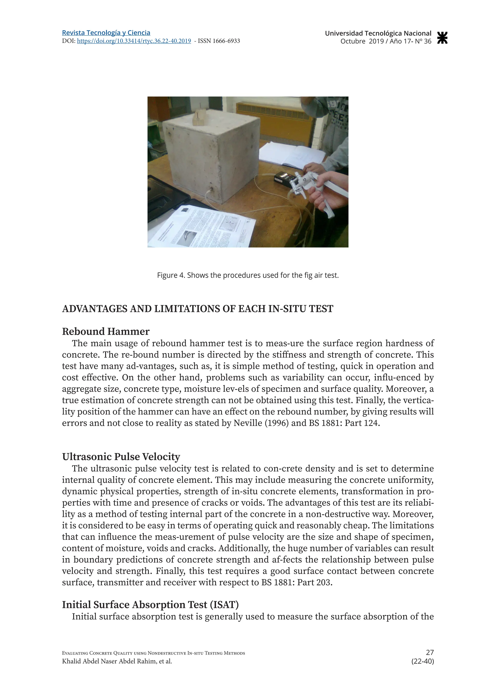 Evaluating Concrete Quality Using Nondestructive In Situ Testing Methods Pdf Civil