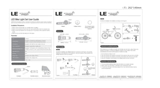 LightEver LED Bike Light Set User Guide | PPT